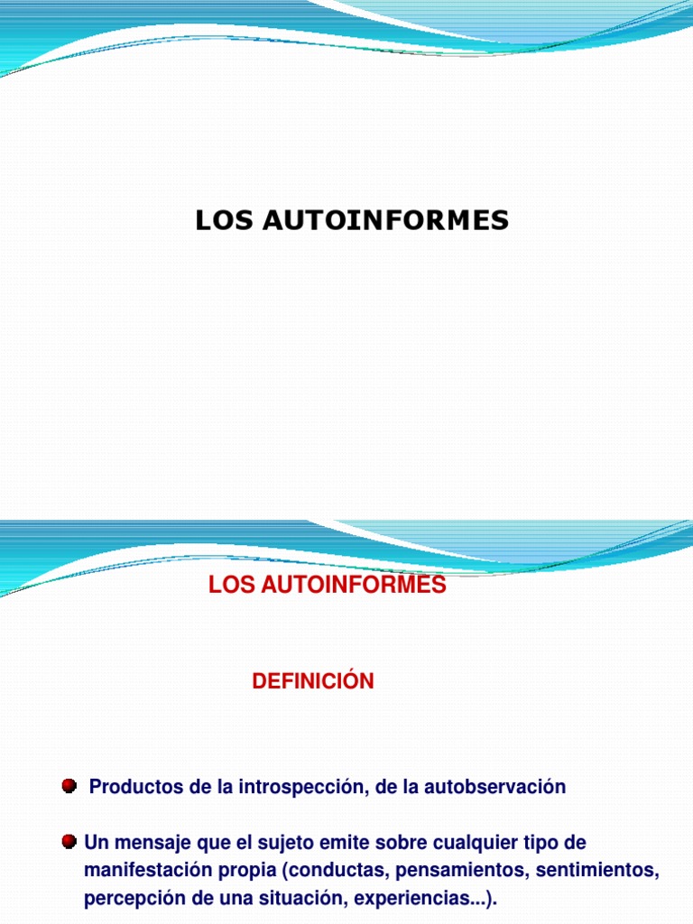 AUTOINFORME | PDF | Ansiedad | Psicología clínica