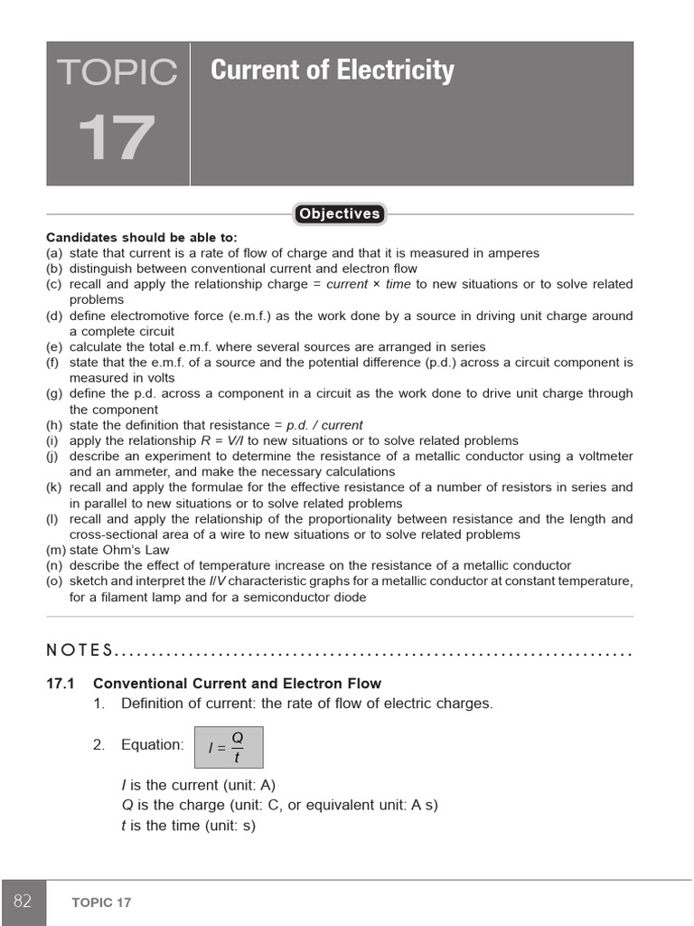 11.3 - 11.5 Current Electricity, D.C Circuits & Practical Electricity ...