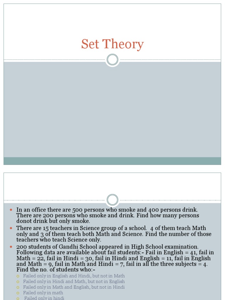 Set Theory | PDF | Programmer | Cricket
