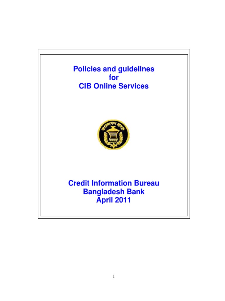 Policies and Guidelines For CIB Online Services | PDF | Credit (Finance ...