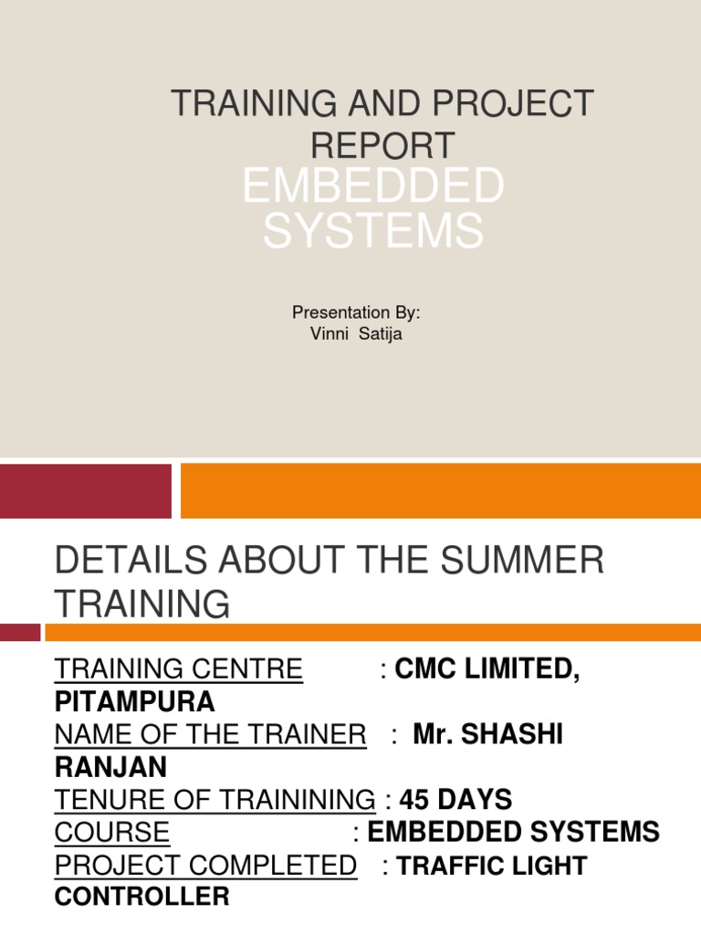 Project and Training Report | PDF | Microcontroller | Embedded System