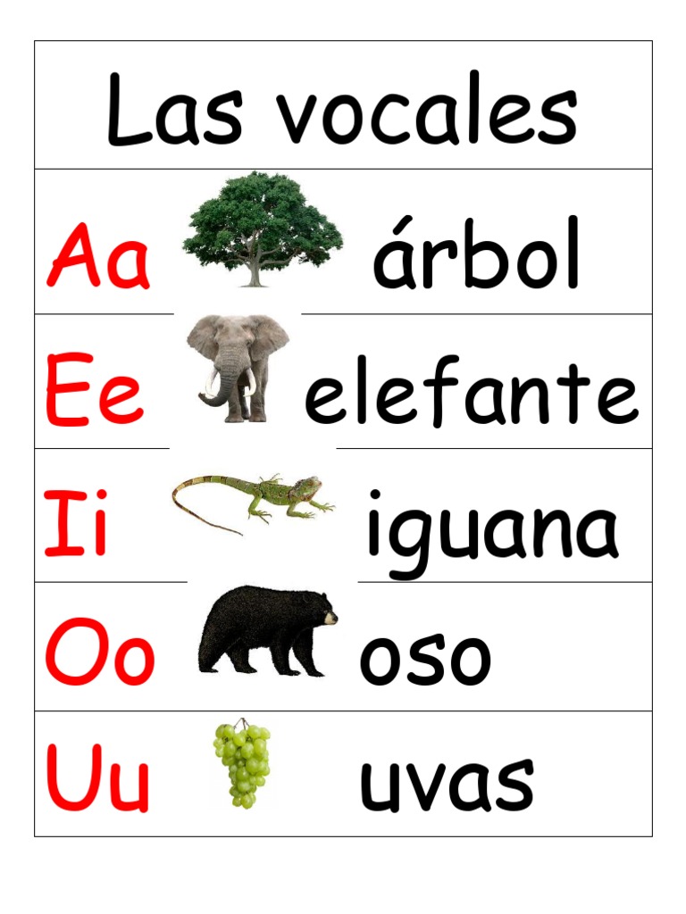 Las Vocales Poster | PDF