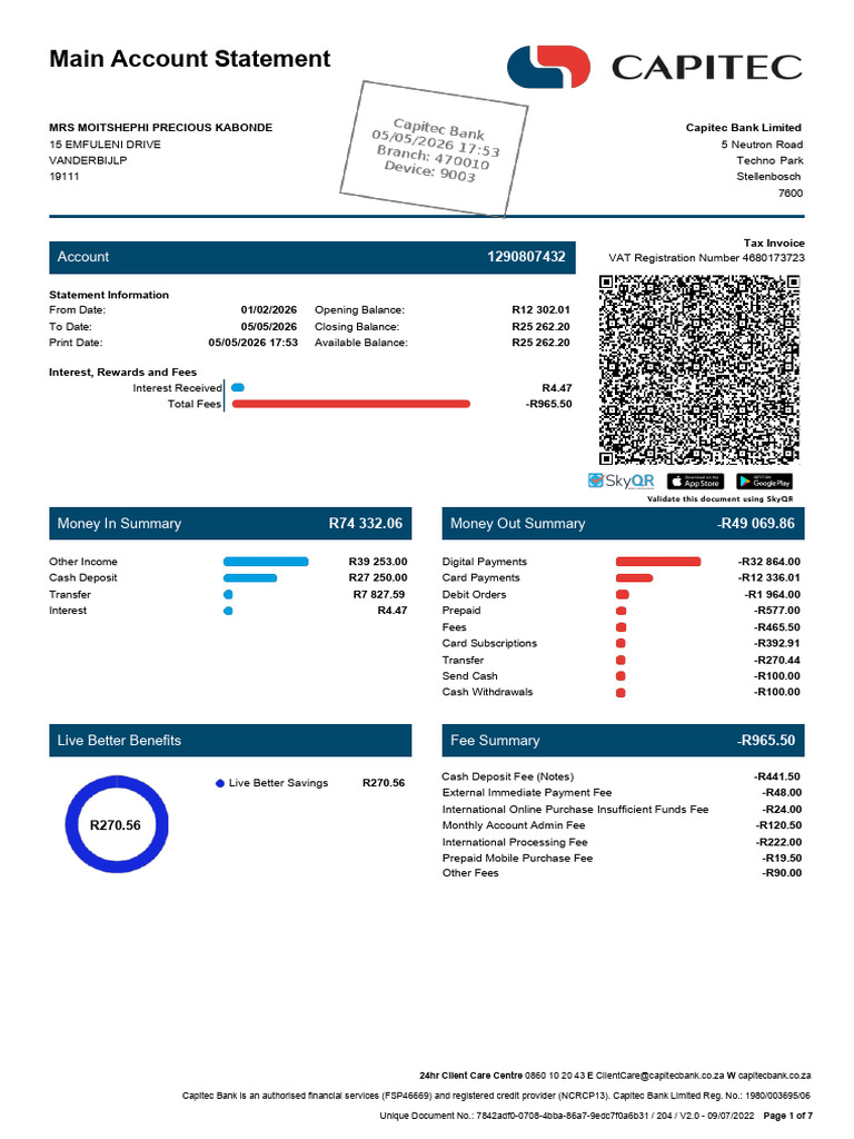 Account Statement 1 Feb 2026 To 5 May 2026 | PDF | Credit Card | Fee