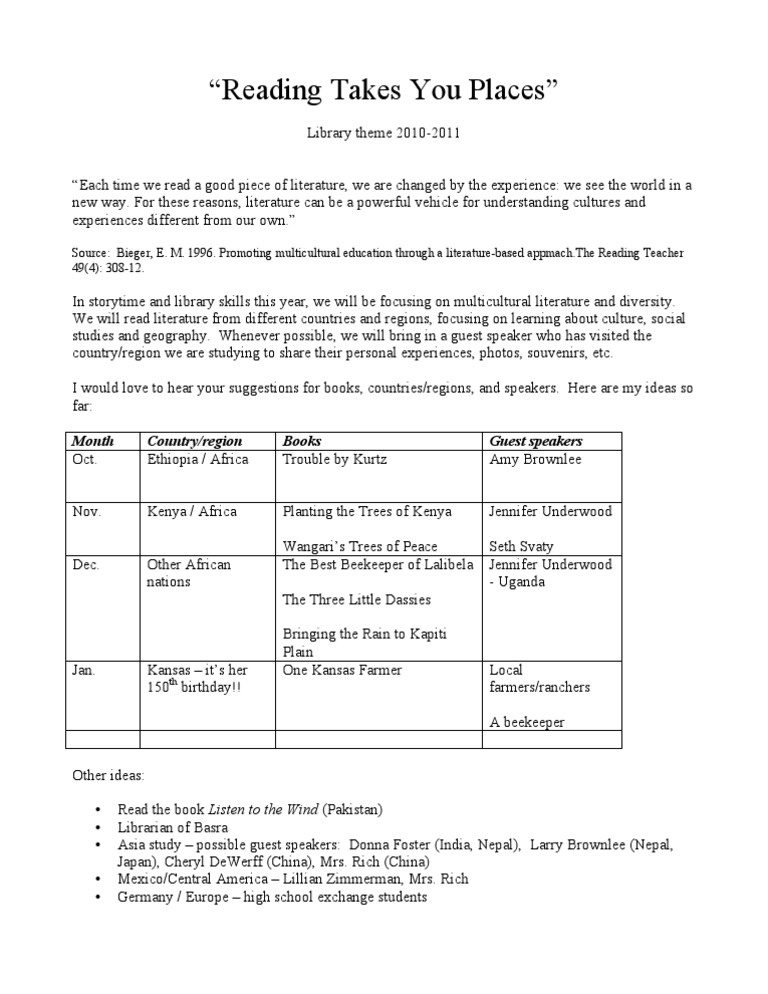 Reading Takes You Places | PDF