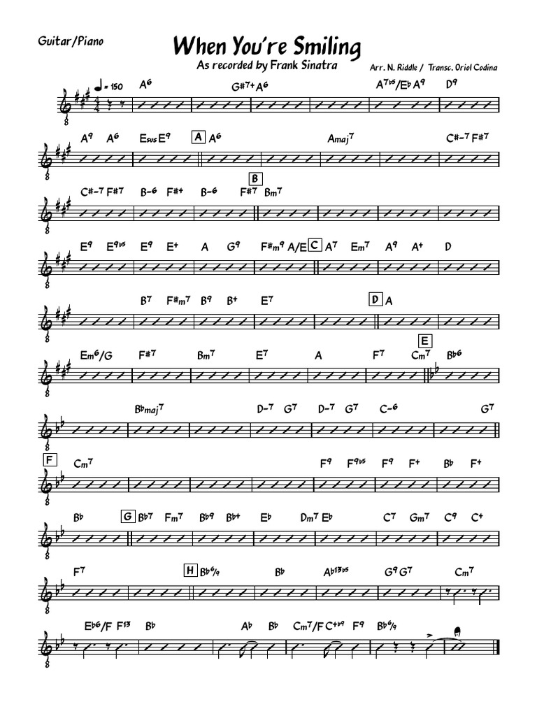 When You'Re Smaling Bo-Guitar_Piano | PDF