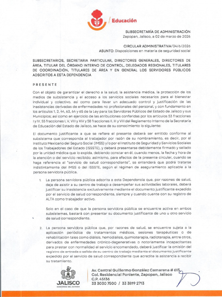 Disposiciones IMSS ISSSTE | PDF