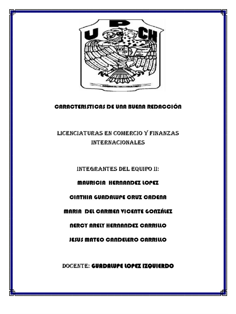 Características de la Redacción Clara | PDF | Ortografía | Vocabulario