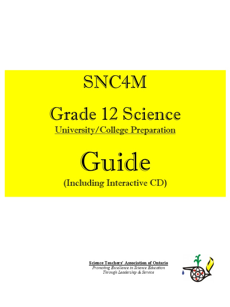Snc4M Grade 12 Science: Guide | PDF | Ion | Chemical Bond