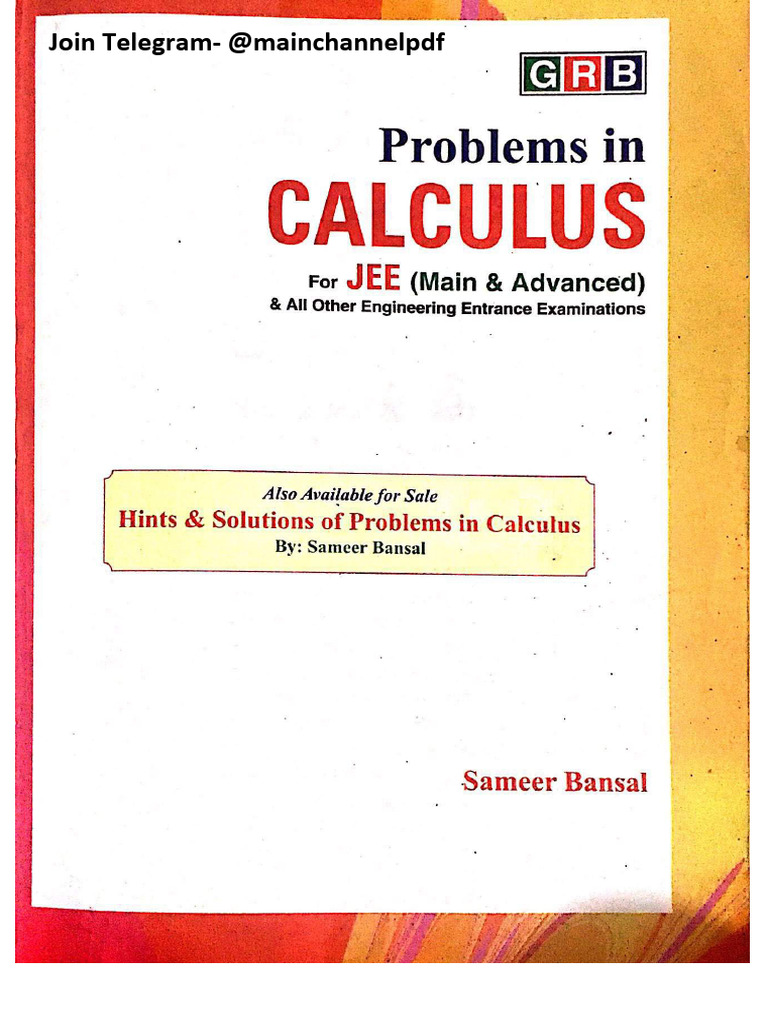 GRB Problems in Calculus by Sameer Bansal | PDF