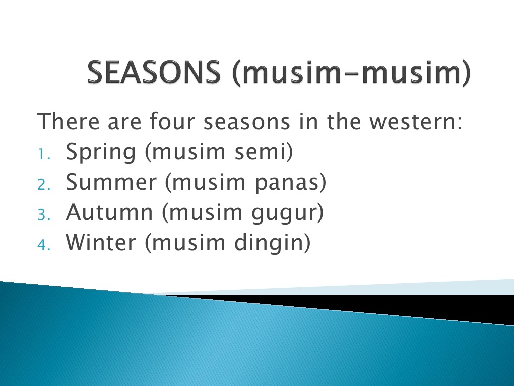 There Are Four Seasons in The Western: Spring (Musim Semi) Summer ...