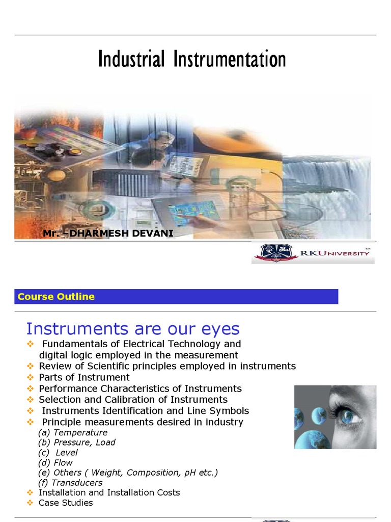 Industrial Instrumentation Industrial Instrumentation Industrial ...