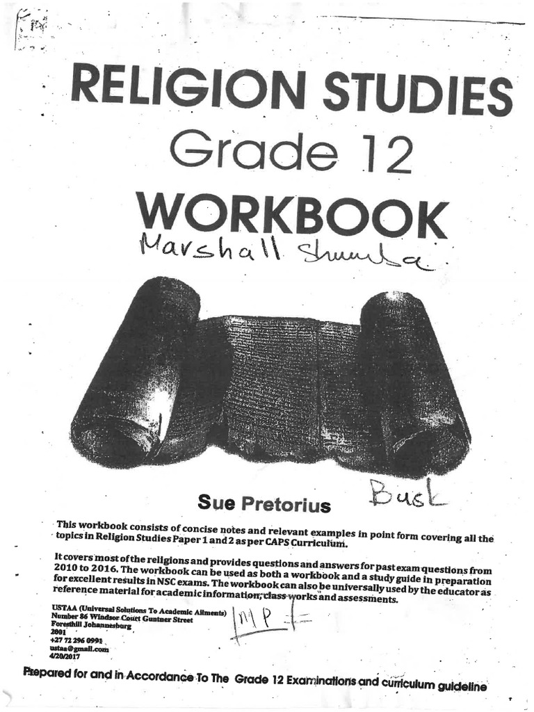 2020 Religion Studies Grade 12 Workbook - 260604 - 154350 | PDF