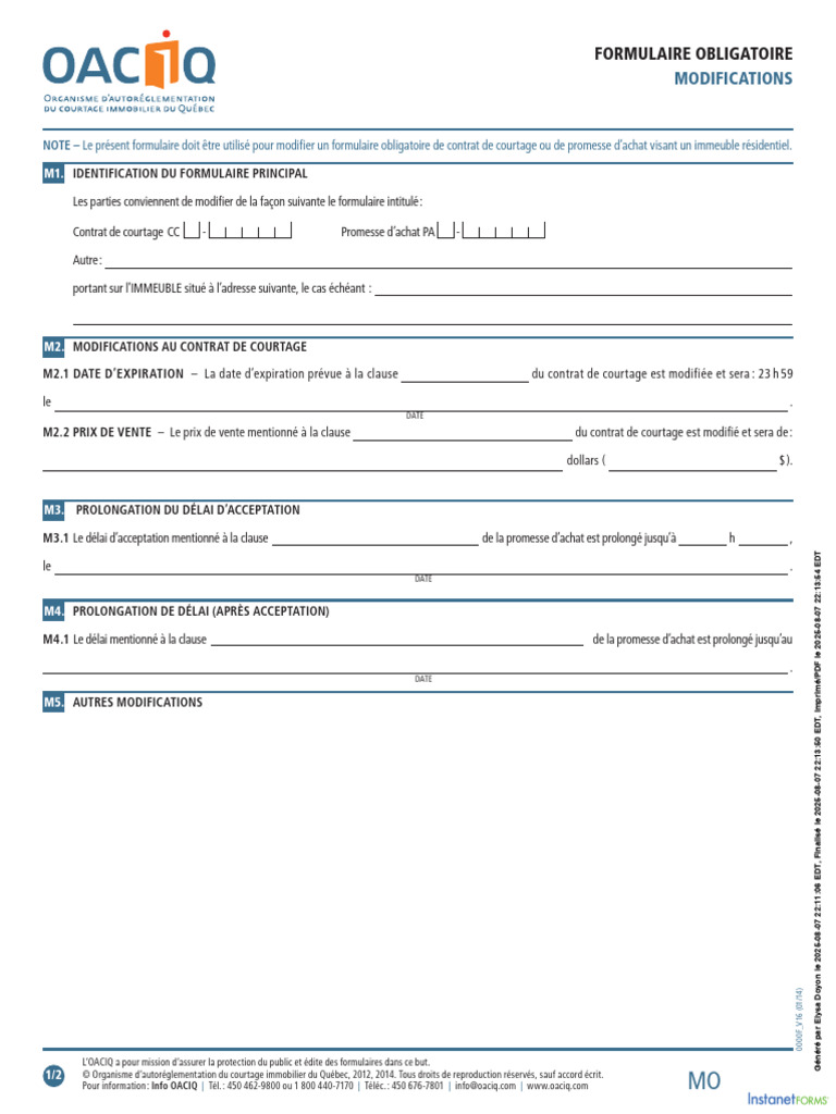 602 606 8e Rue E Declaration Du Vendeur Modification DV Signe Le 2025 ...