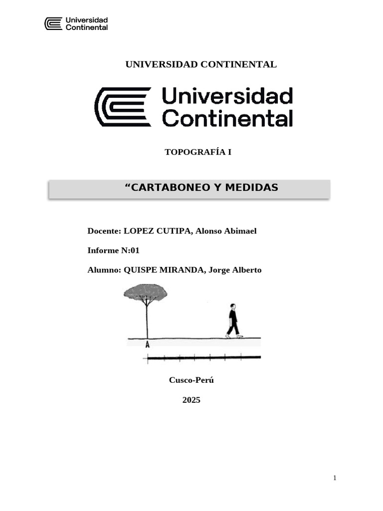 Informe Nro 01 Cartaboneo y Medidas Corporales | PDF | Medición | Longitud
