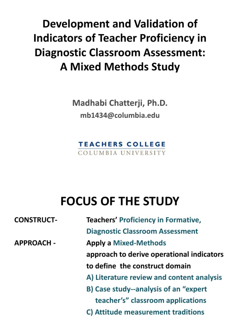 Chatterji Development and Validation of Indicators of Teacher ...