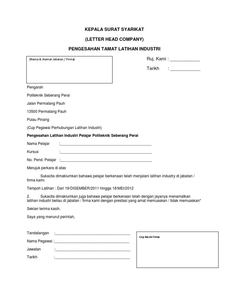 Kepala Surat Syarikat | PDF