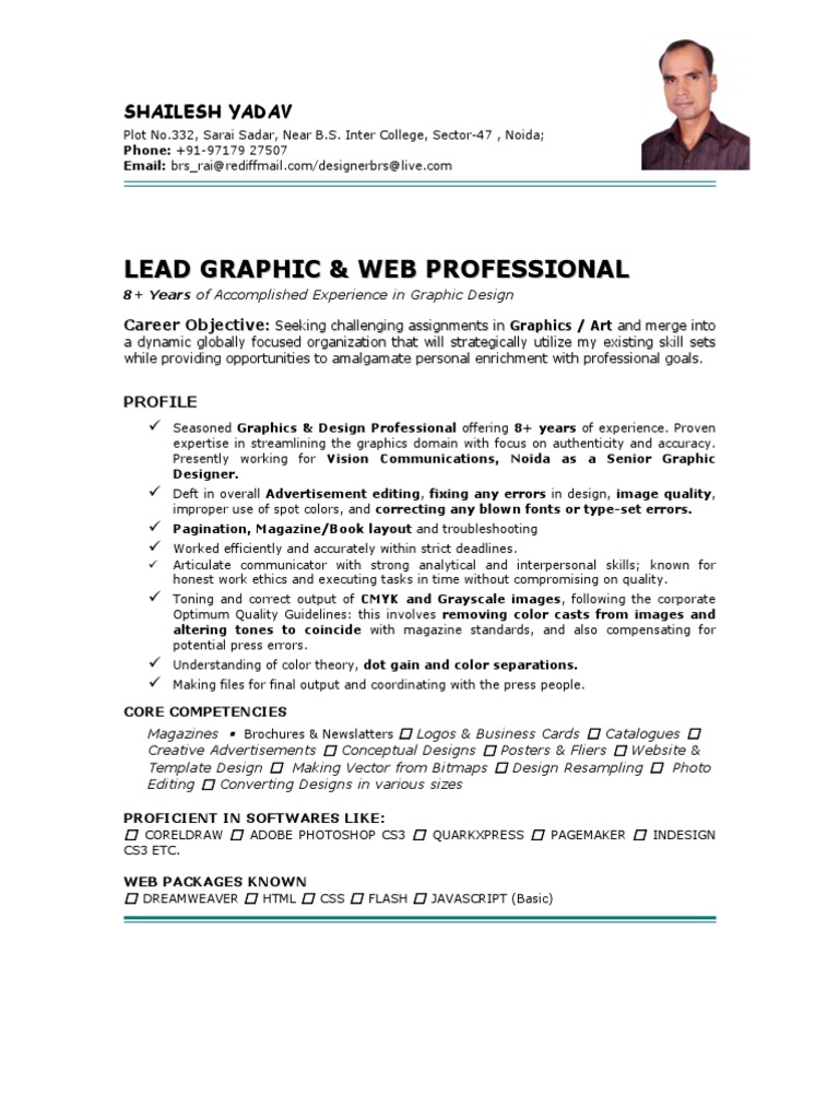 Lead Graphic & Web Professional | PDF | Graphic Design | Graphics
