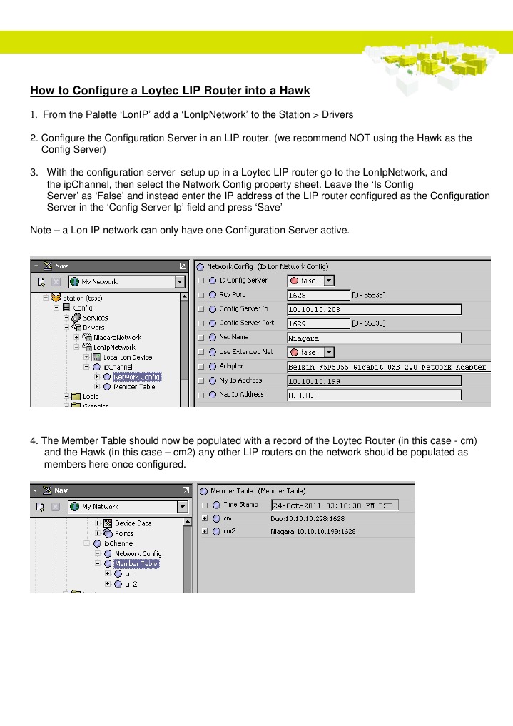 How To Configure A Loytec LIP Router Into A Hawk 01 | PDF | Router ...