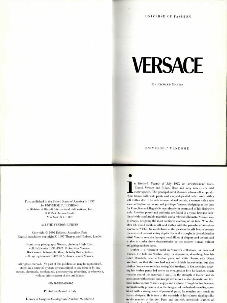 Versace | PDF | Clothing | Fashion