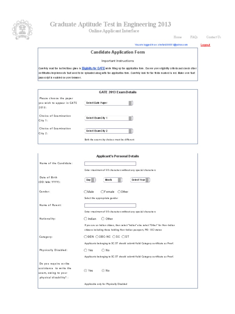 GATE 2013 | Test (Assessment) | Computing