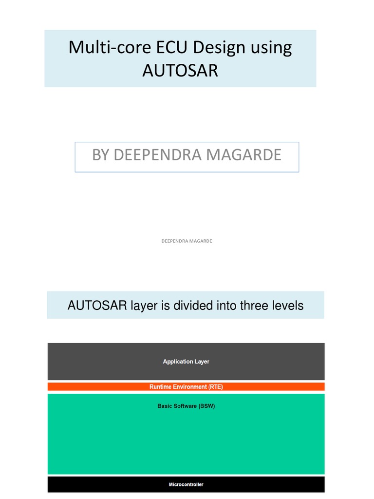 Multi-Core Ecu Designing Using Autosar by Deependra Magarde | Download Free PDF | Multi Core ...