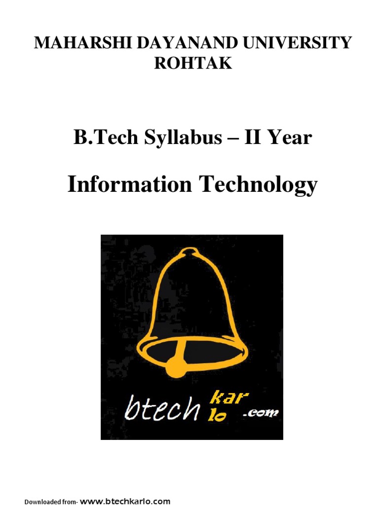 B.tech MDU Syllabus (IT) 2yr | PDF | Class (Computer Programming) | Inheritance (Object Oriented ...