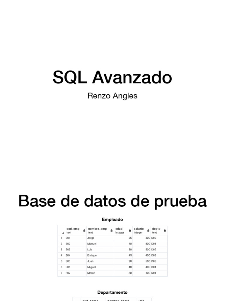 SQL-Avanzado | PDF