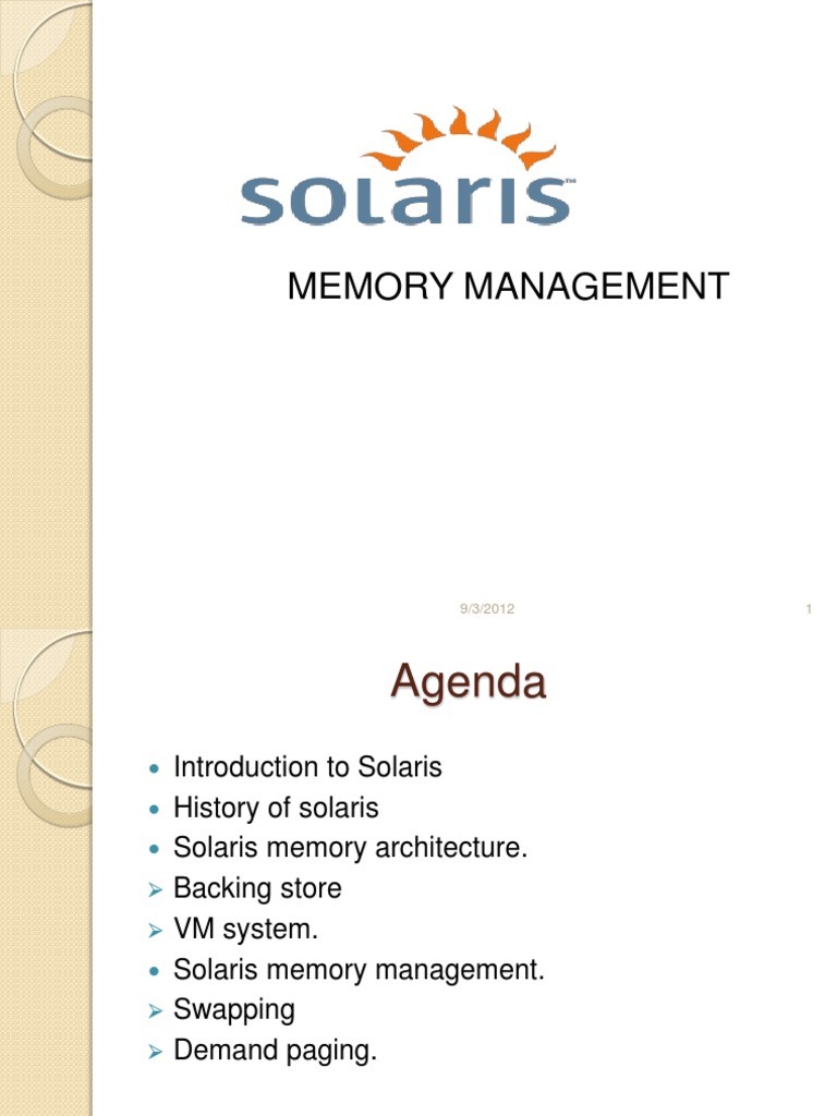 Solaris Memory Management Overview | PDF | Kernel (Operating System ...