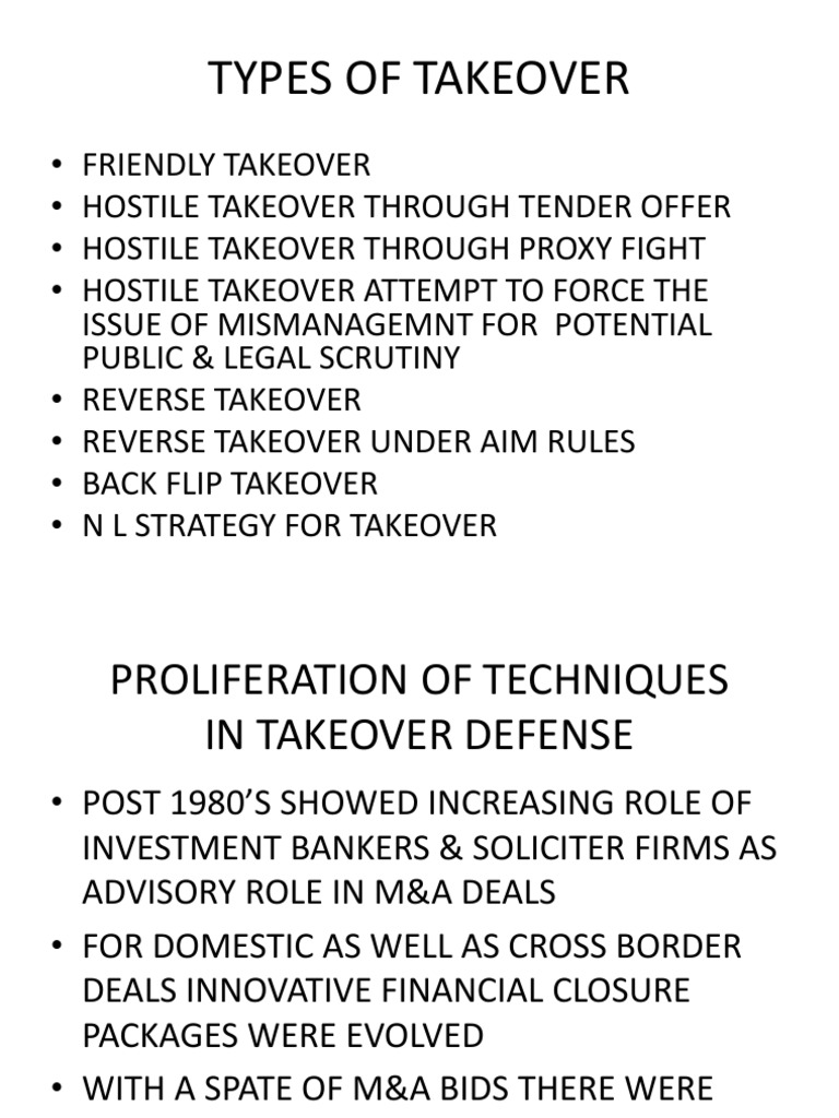 Lecture On Takeover Defense | PDF | Takeover | Bonds (Finance)