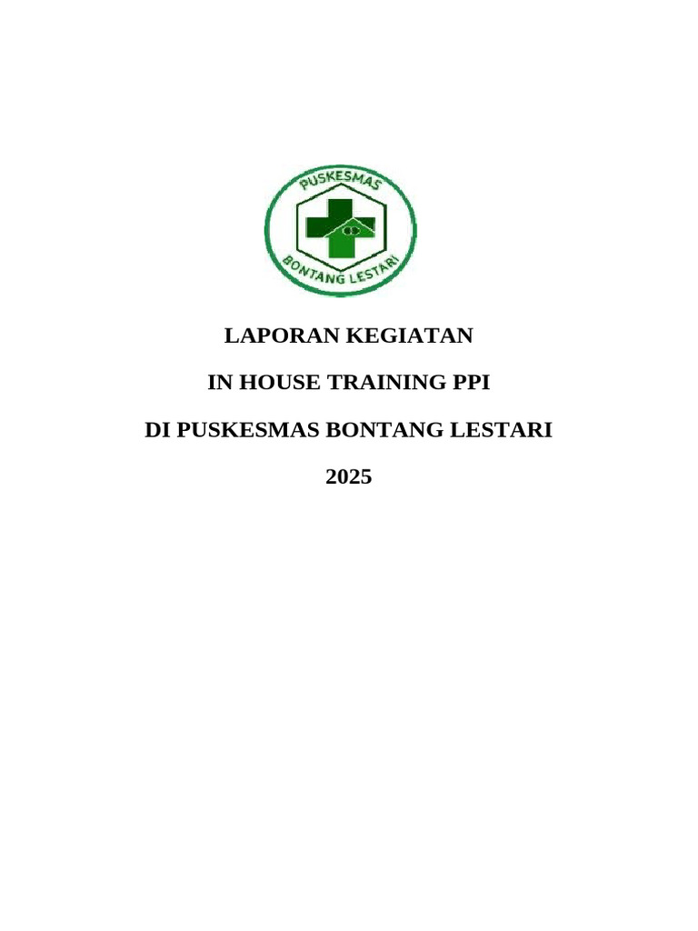Laporan Kegiatan in House Training 2025 | PDF