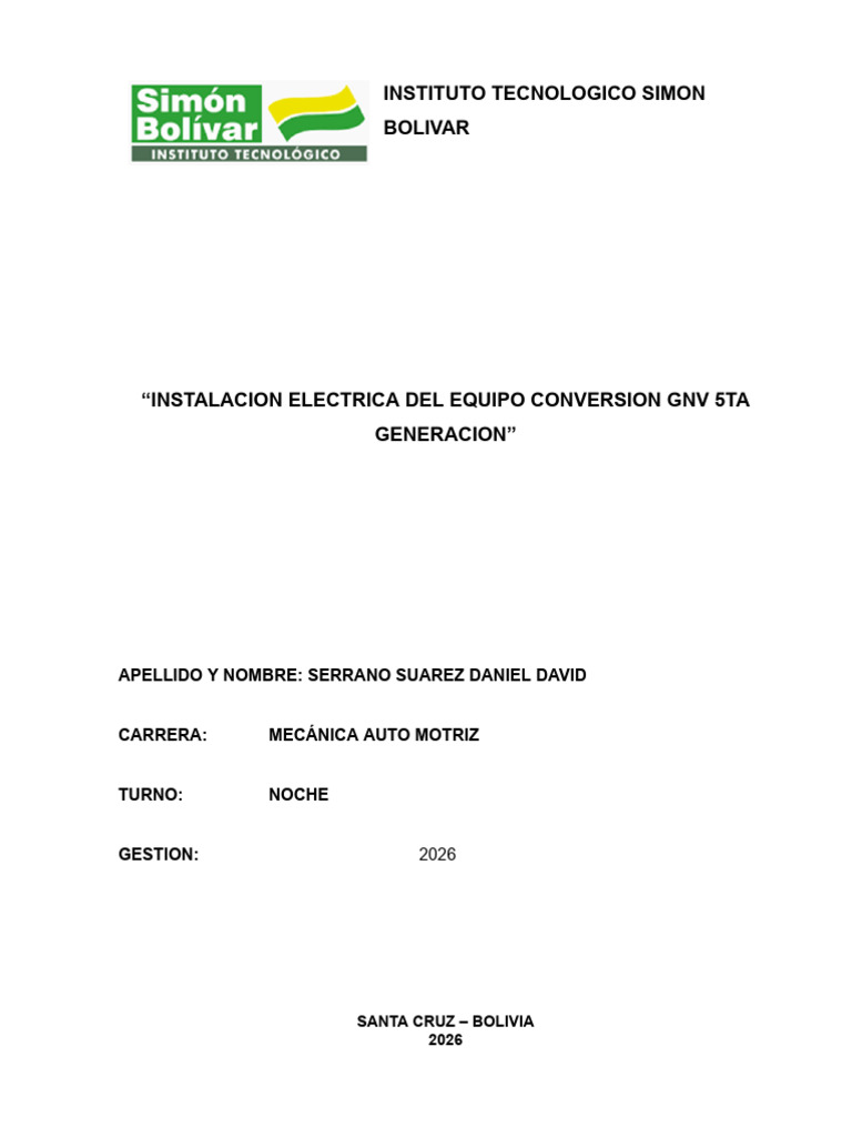 Tesis Conversion GNV Parte Electrica | PDF