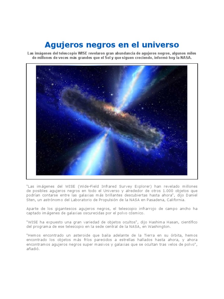 Agujeros Negros en El Universo | PDF | Astronomía | Galaxia