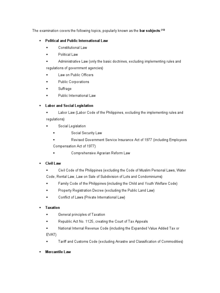 Bar Subjects | PDF | Judiciaries | Security Interest