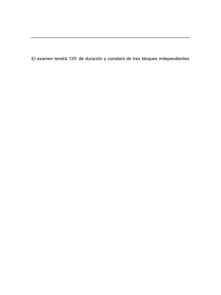 Modelo de Examen Curso 2025-2026 | PDF
