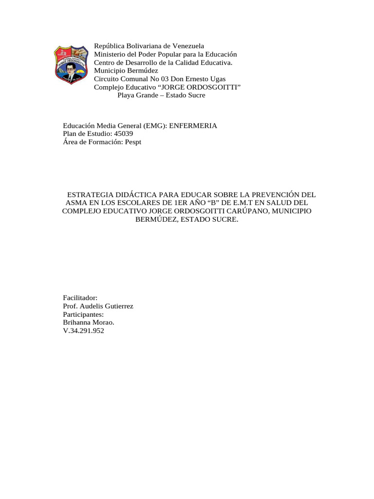 MATERIAL PARA IMPRIMIR Del Trabajo de Brihanna | PDF | Asma | Enfermería