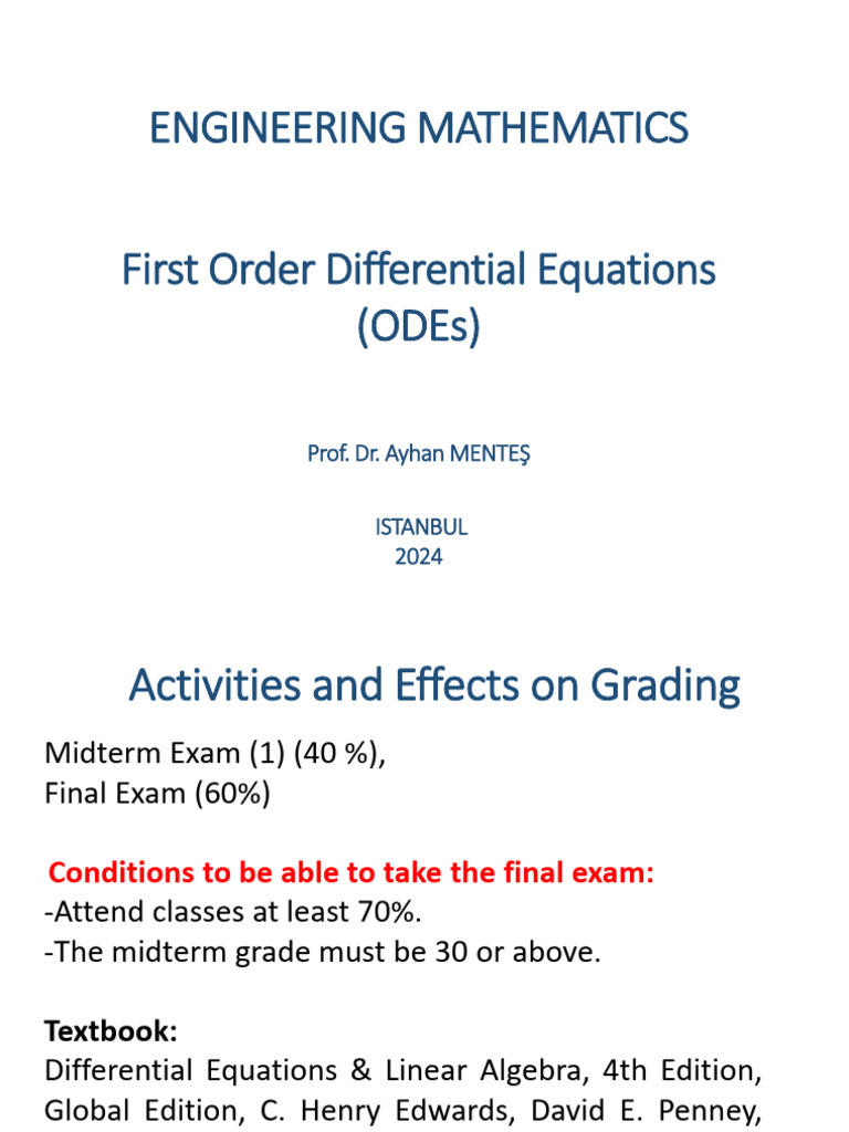1.engineering Mathematics ODE 01 | PDF