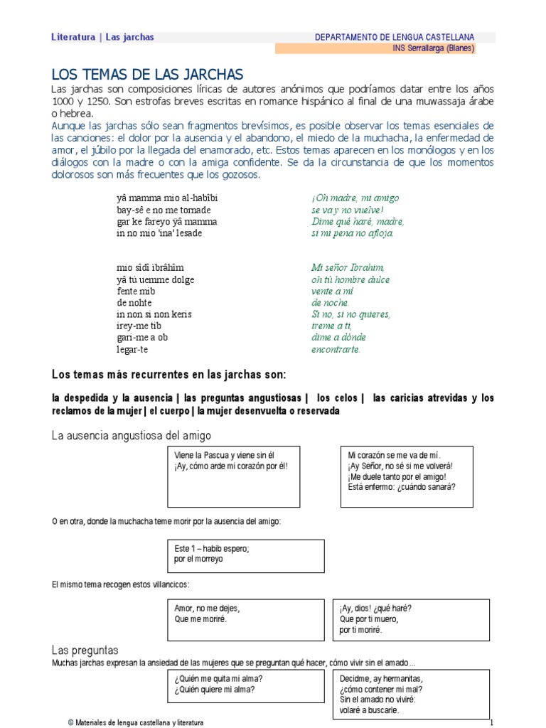 Jarchas Antologia | PDF