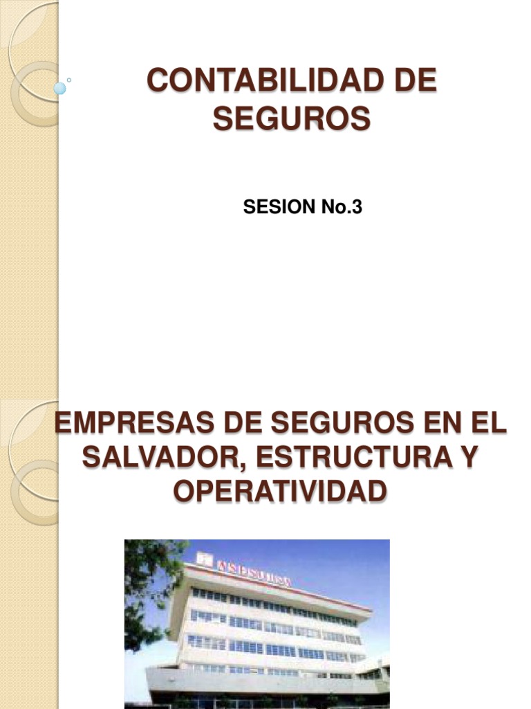 Contabilidad de Seguros Sesion No.3 | PDF | Reaseguro | Seguro