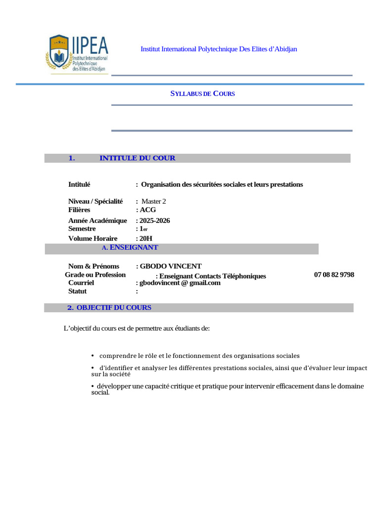 Organisation Des Sécurités Sociales Et Leurs Prestations . | PDF | Retraite