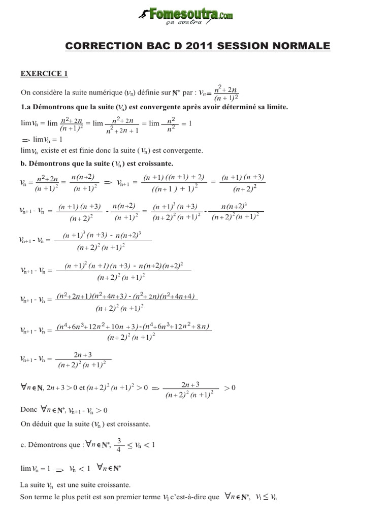 6127761c04563corrige-de-maths-bac-d-2011 | PDF | Courbe | Géométrie ...