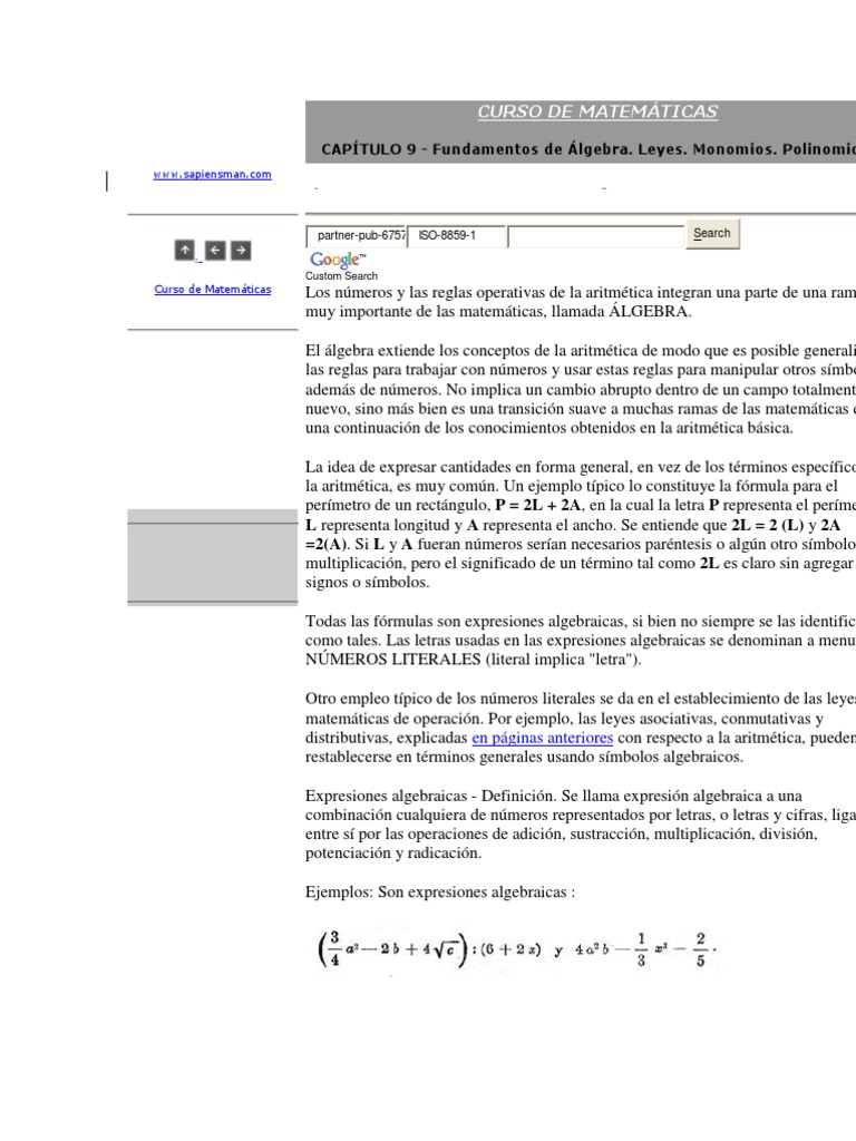 Algebra | PDF | Multiplicación | Números