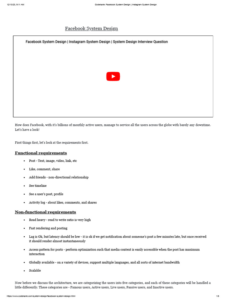 Insta System Design | PDF | Facebook | My Sql