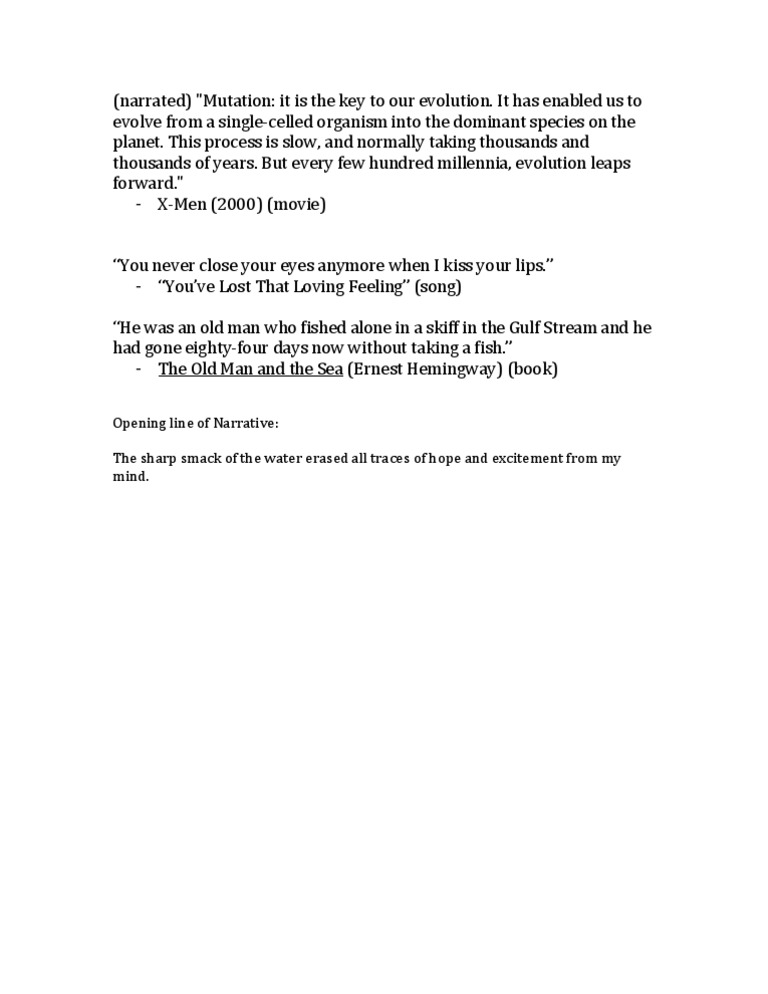 Opening Lines | PDF