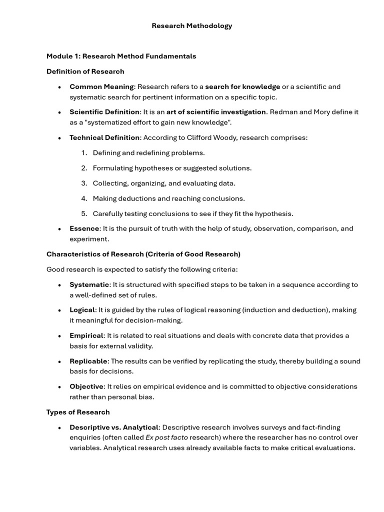 Research Methodology-1 | PDF | Methodology | Hypothesis