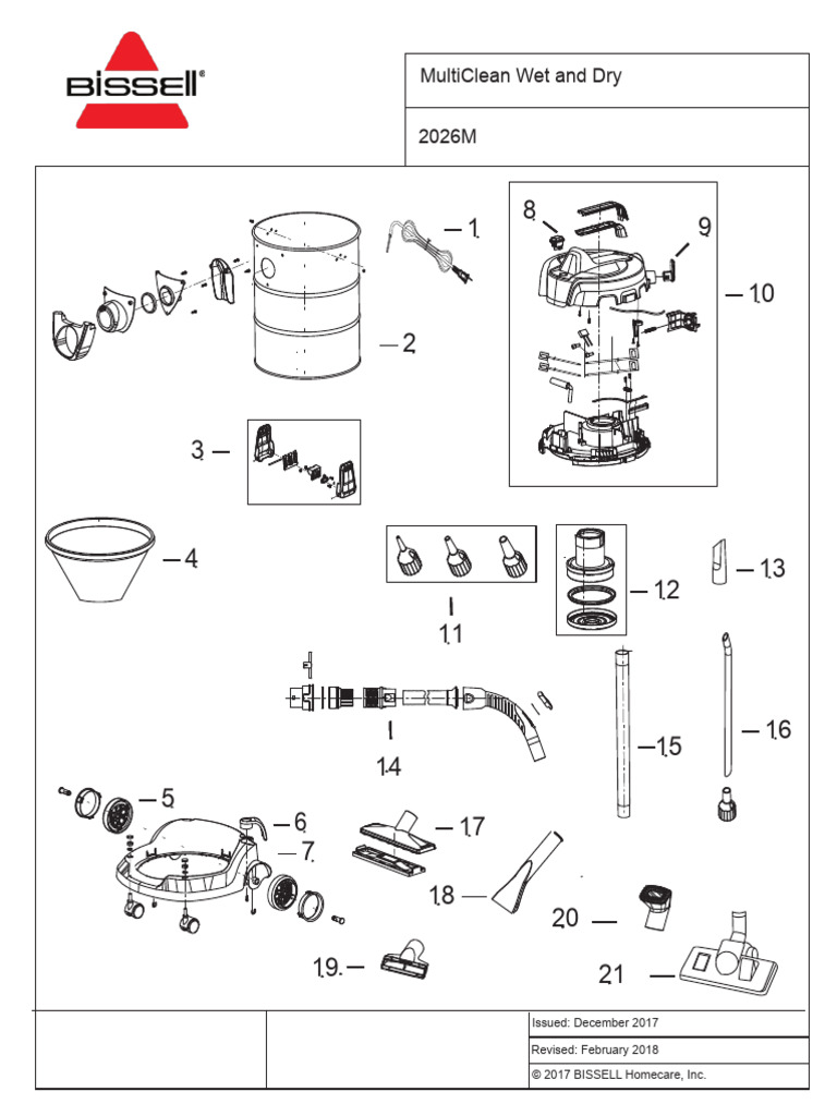 2026M - Exploded View & Parts List | PDF
