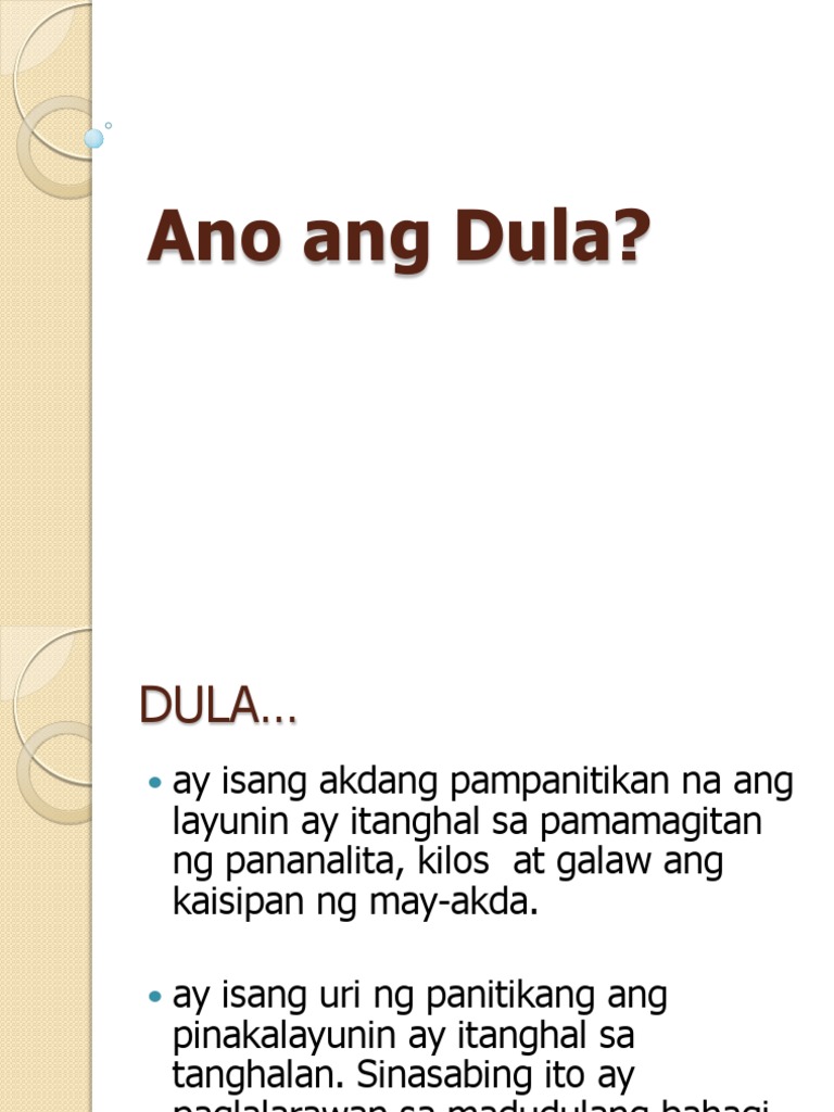 Ano Ang Dula