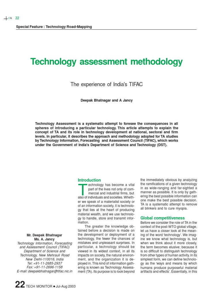 Technology Assessment | PDF | Life Cycle Assessment | Potash