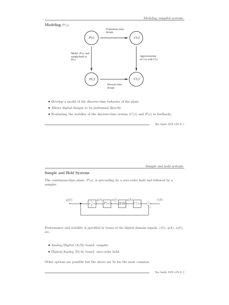 Sampling and Hold | Control Theory | Sampling (Signal Processing)