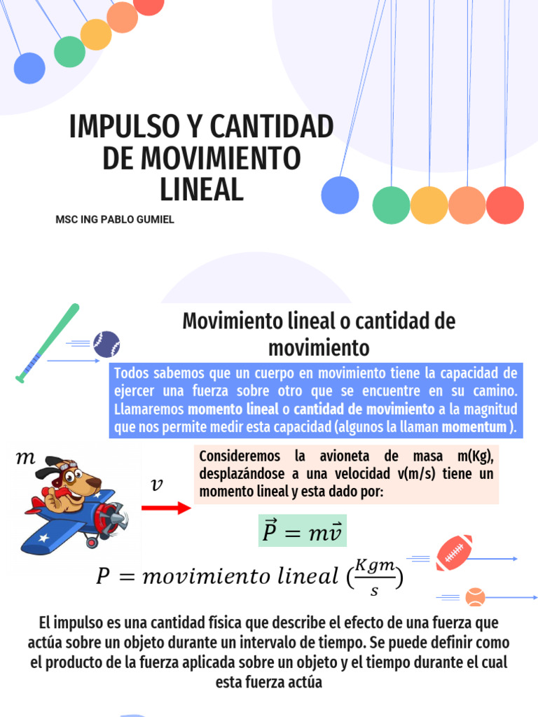 IMPULSO Y CANTIDAD DE MOVIMIENTO LINEAL 2026 | PDF
