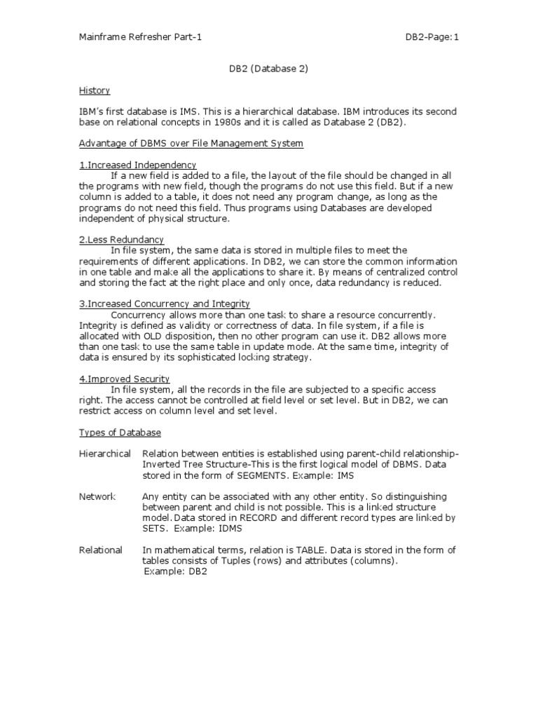 DB2 | PDF | Database Index | Ibm Db2